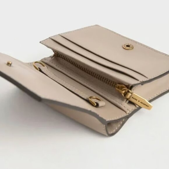 Charles & Keith | Bags | Charles Keith Snap Button Short Wallet On ...